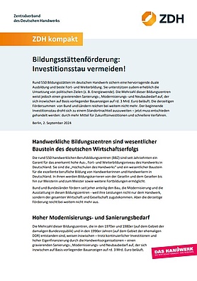 ZDH | Zentralverband des Deutschen Handwerks | ZDH
